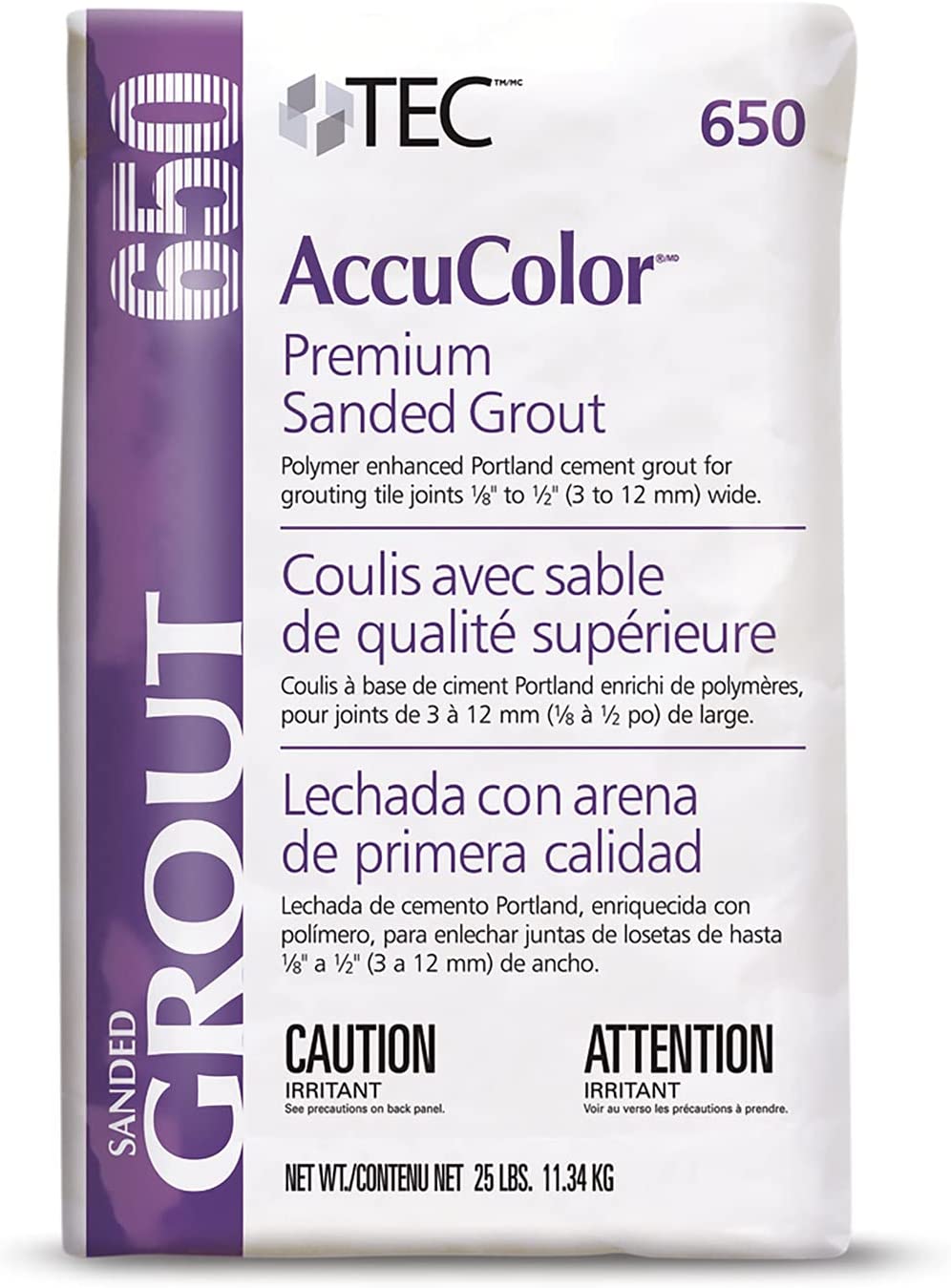Tec AccuColor Premium 650 Sanded Grout 9.75 LB Choose Color! – Fast ...